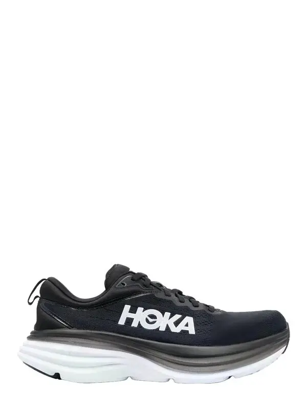 HOKA® Bondi Logo-print Lace-up Sneakers - Black