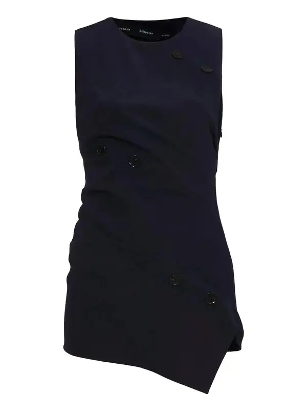 Proenza Schouler Twisted-detail Sleeveless Blouse - Blue