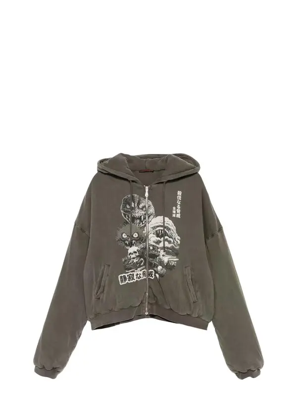LỰU ĐẠN Padded Hoodie - Grey