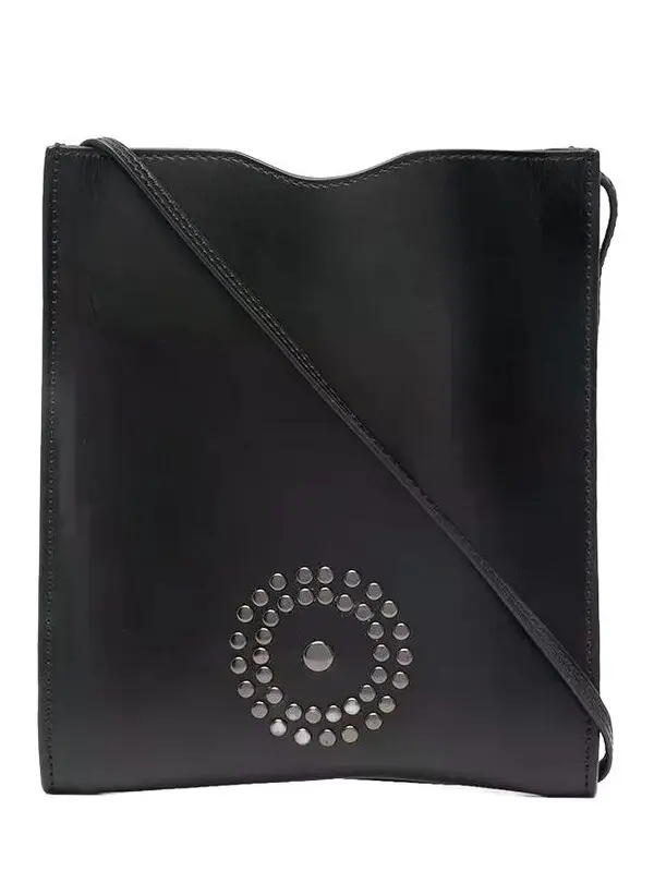 10 CORSO COMO Logo-studded Leather Shoulder Bag - Black