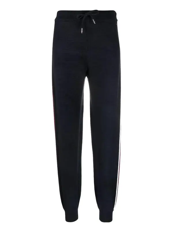 Tommy Hilfiger Side-stripe Cotton Track Pants - Blue