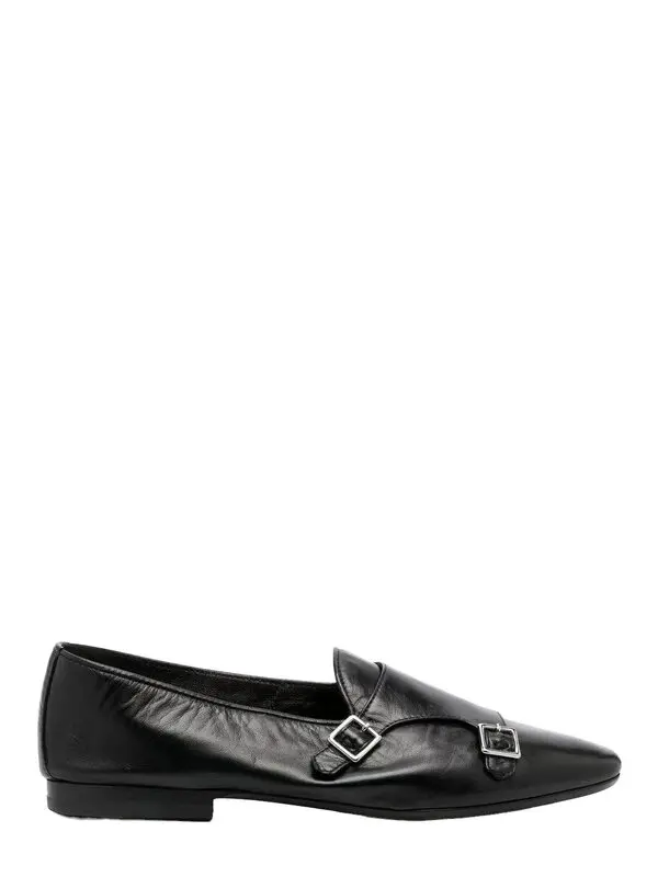 HENDERSON BARACCO Buckle Detail Leather Slippers - Black