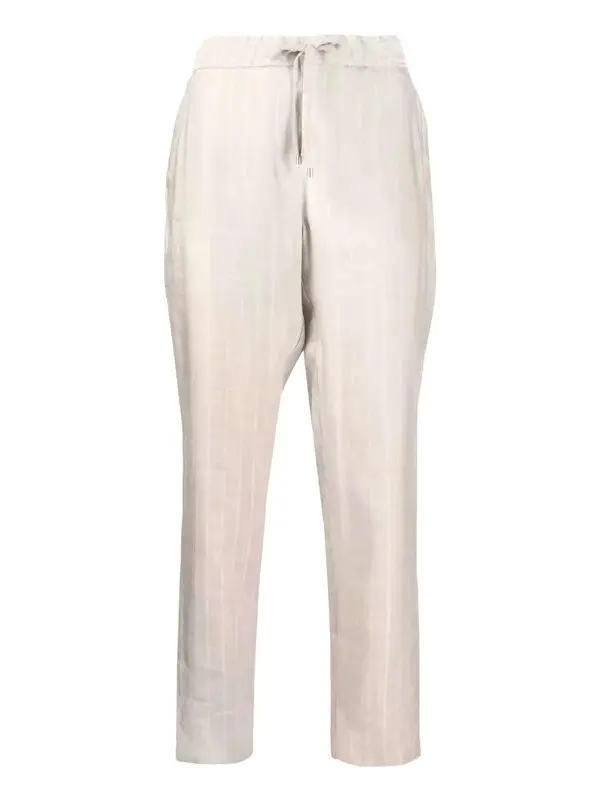 Lorena Antoniazzi Striped Slim-cut Trousers - Neutrals