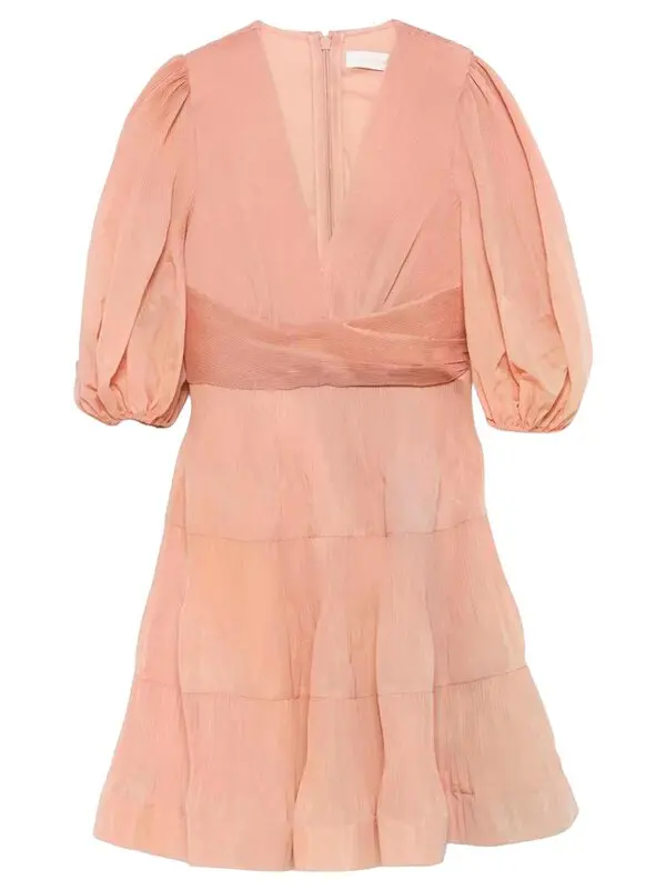 Zimmermann Pleated Mini Dress - Pink