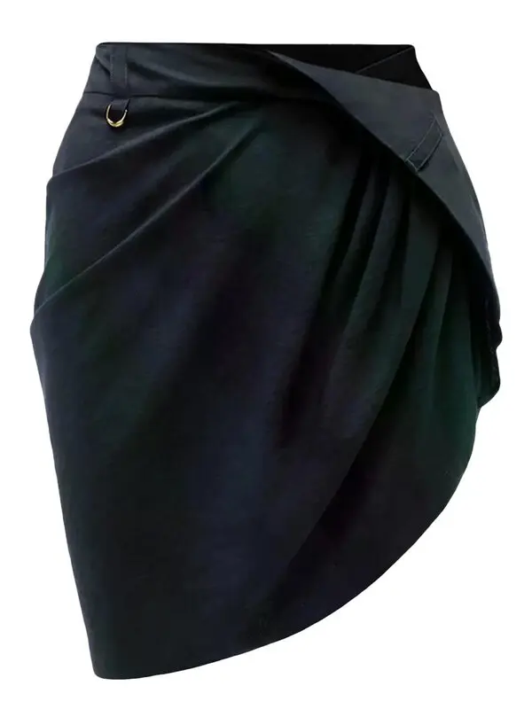 Jacquemus La Mini Jupe Saudade Draped Skirt - Blue