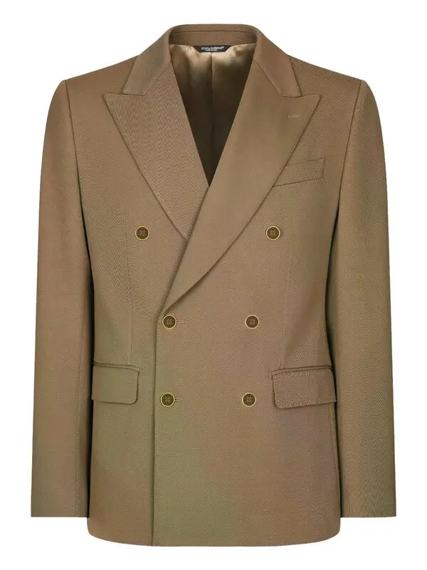 Dolce & Gabbana Double-breasted Peak Lapel Jacket - Brown