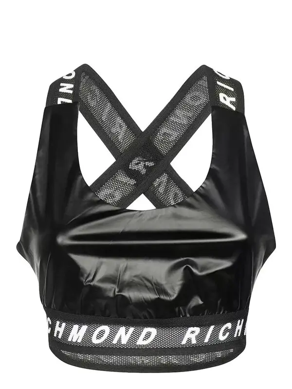 John Richmond Technical-fabric Top - Black