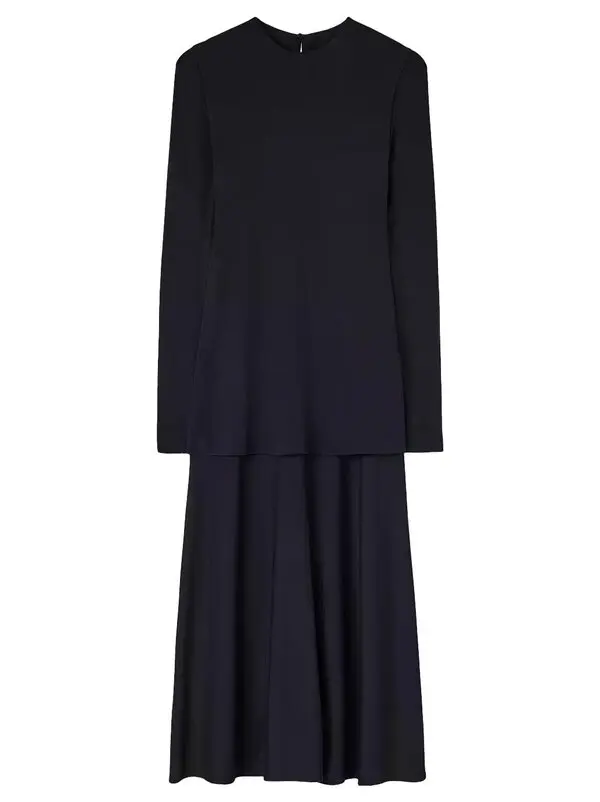JIL SANDER Long-sleeve A-line Midi Dress - Blue