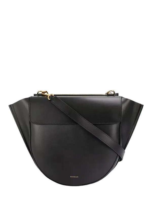 WANDLER Hortensia Leather Tote Bag - Black