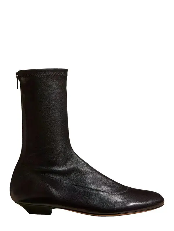 Khaite Apollo Leather Ankle Boots - Black