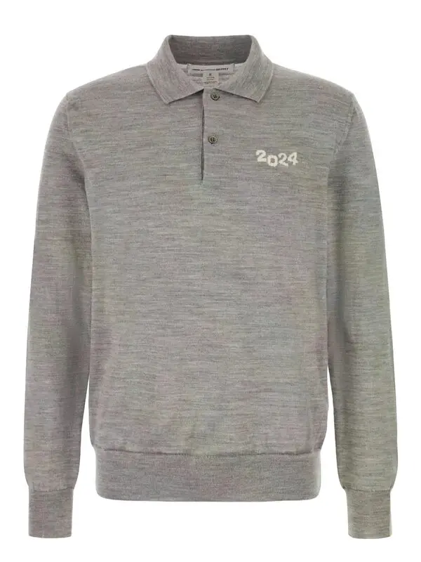 Comme Des Garçons Wool Polo Shirt - Grey