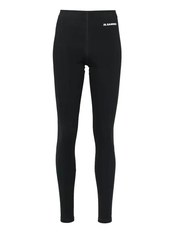 JIL SANDER Logo-print Leggings - Blue