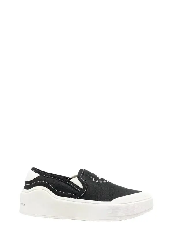 Adidas By Stella McCartney Logo-print Slip-on Sneakers - Black