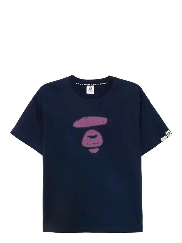 A BATHING APE Moonface Logo T-shirt - Blue