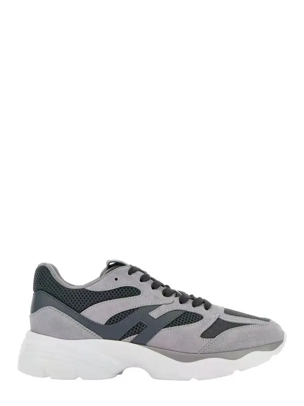 Hogan Panelled Suede Sneakers - Grey