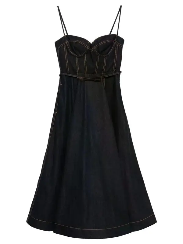 Zimmermann Denim Corset Dress - Blue