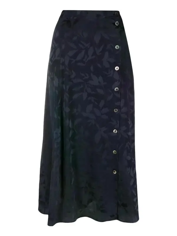 Zadig&Voltaire June Jac Ikat Silk Skirt - Blue