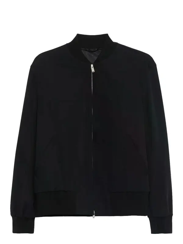 LARDINI Wool Bomber Jacket - Blue