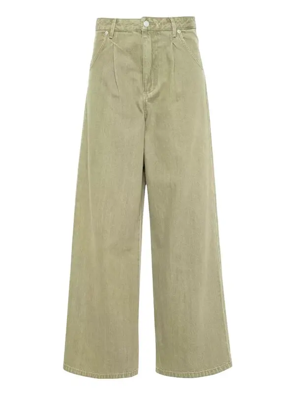 Officine Générale Moena High-rise Wide-leg Jeans - Green