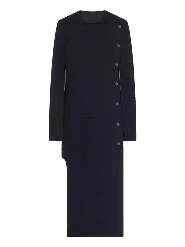 COURREGES Buttoned Tailored Coat - Black
