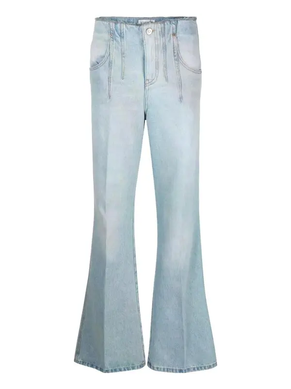 Victoria Beckham Distressed Flared Jeans - Blue