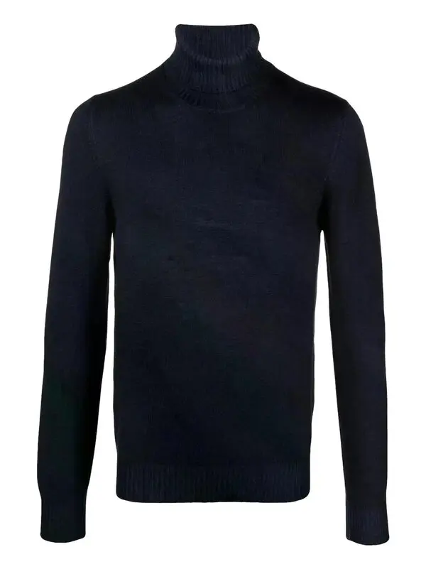 FILERIA Roll-neck Virgin Wool Jumper - Blue
