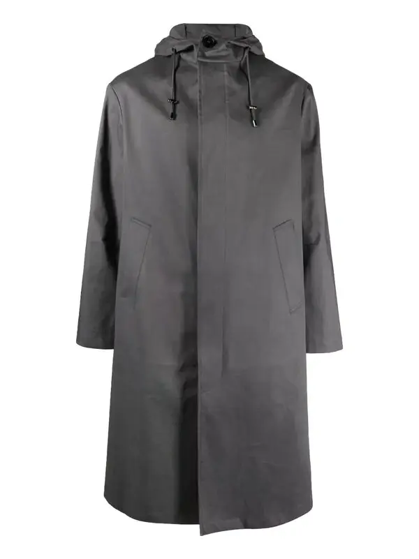 Mackintosh Wolfson Hooded Raincoat - Grey