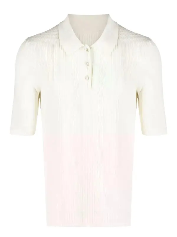 MAISON MARGIELA Four-stitch Knitted Polo Shirt - Neutrals