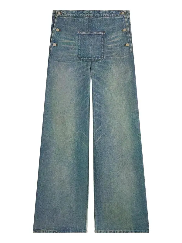 COURREGES Mid-rise Wide-leg Jeans - Blue