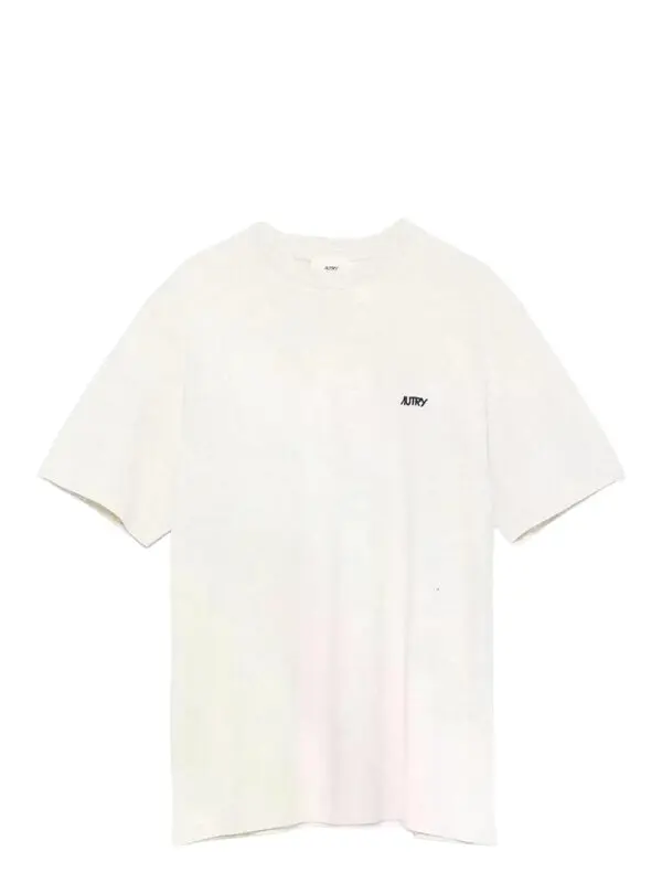 AUTRY Logo-embroidered T-shirt - Neutrals