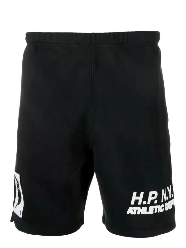 Heron Preston Slogan-print Cotton Shorts - Black