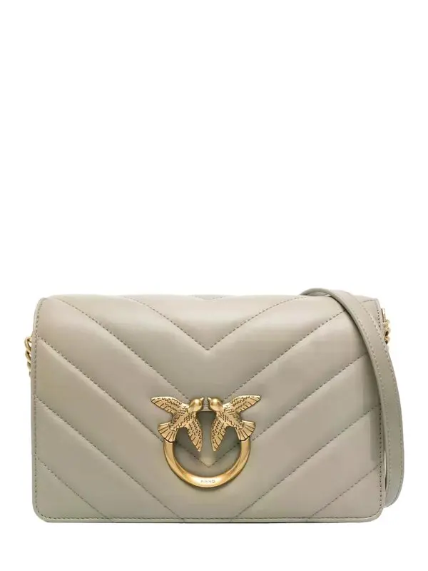 Pinko Classic Love Leather Shoulder Bag - Green