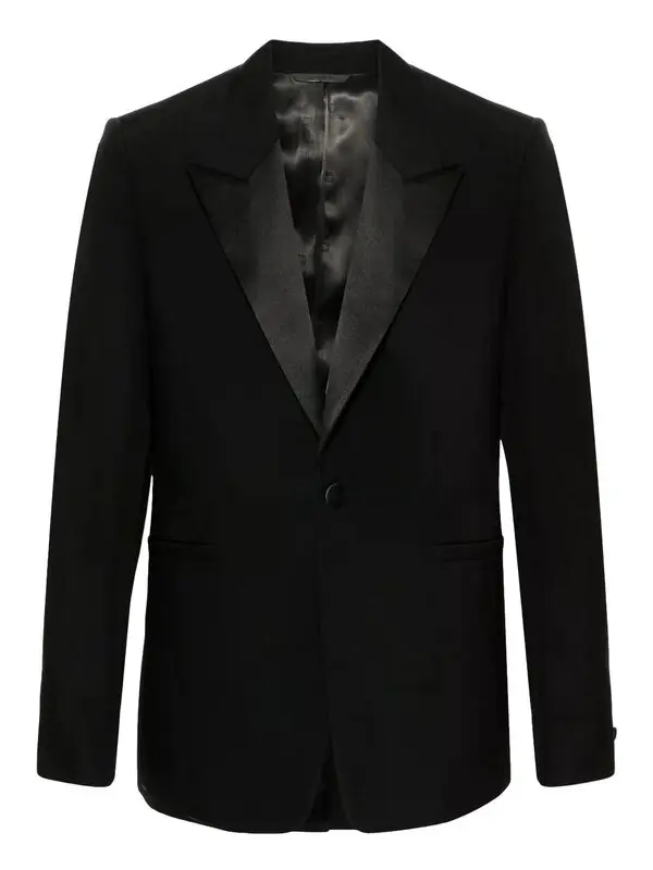 Givenchy Peak-lapel Single-breasted Wool Blazer - Black