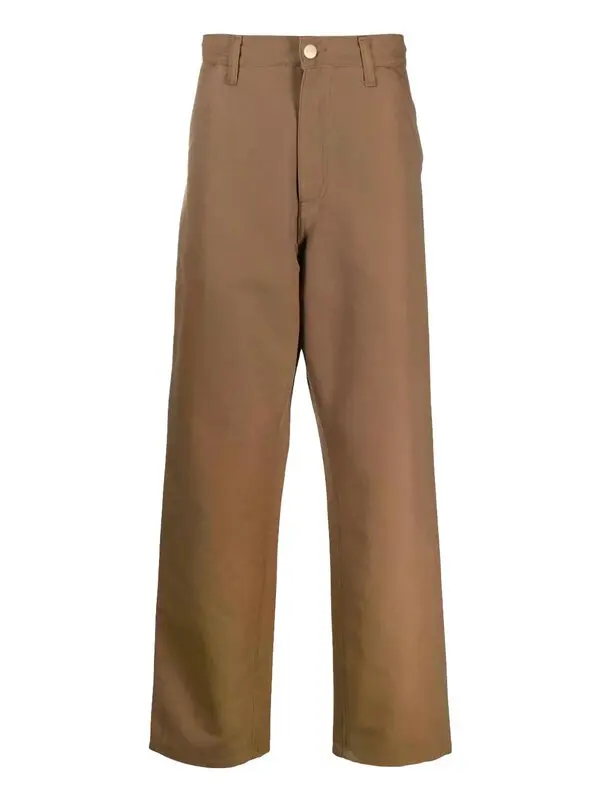 Carhartt Work In Progress Cargo-pocket Organic-cotton Trousers - Brown