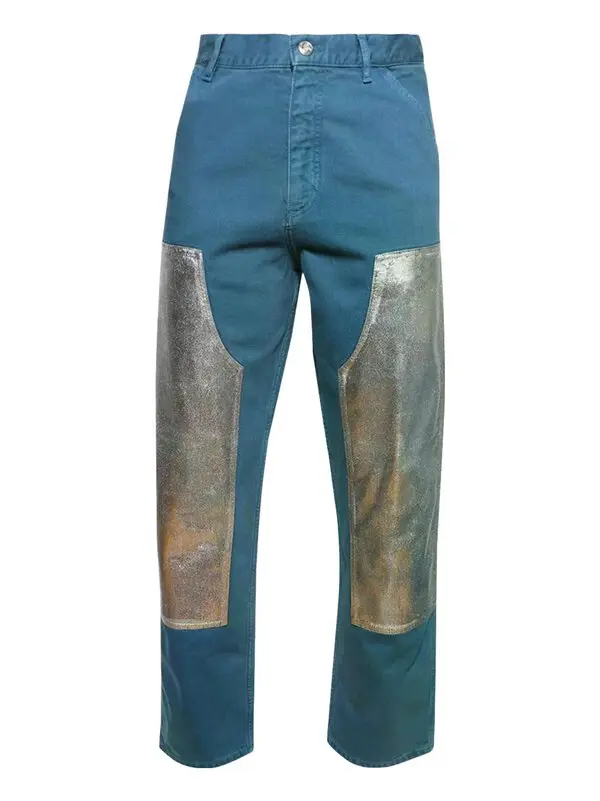 BLUEMARBLE Knee-patch Straight Leg Jeans - Blue