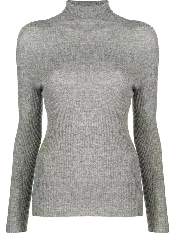 Fabiana Filippi Ribbed Roll-neck Jumper - Grey