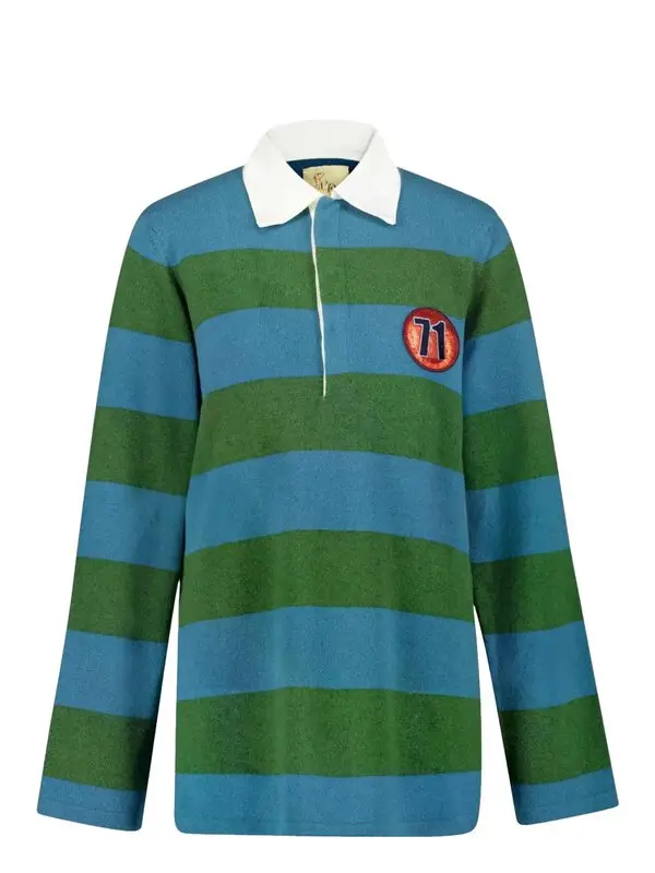 PAULA Logo-patch Polo Shirt - Blue