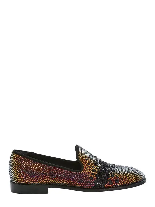 GIUSEPPE ZANOTTI Marthinique Crystal-embellished Loafers - Black