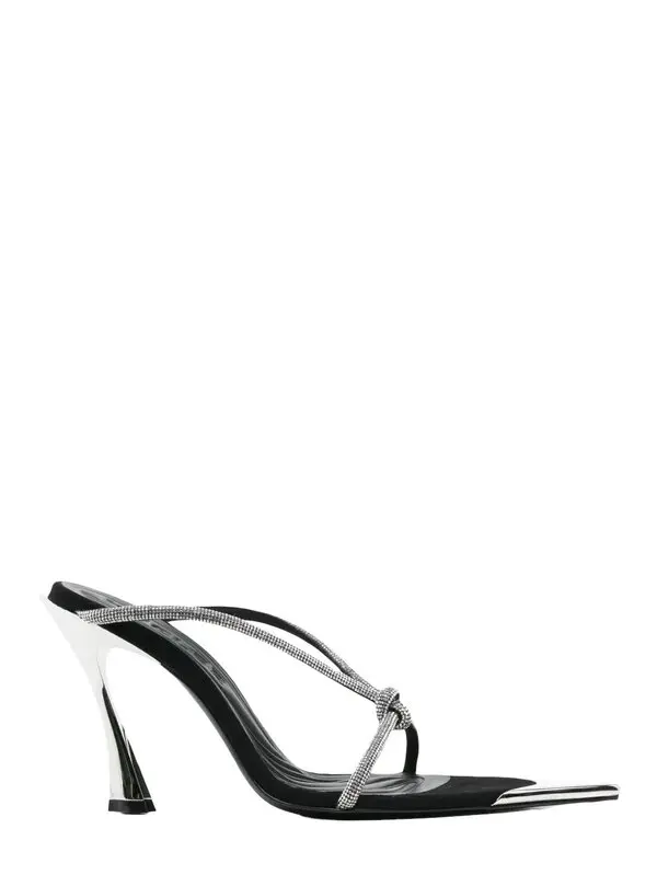 MUGLER Knotted Fang Sandals - Black