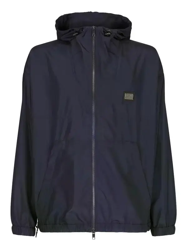 Dolce & Gabbana Logo-plaque Zip-front Jacket - Blue