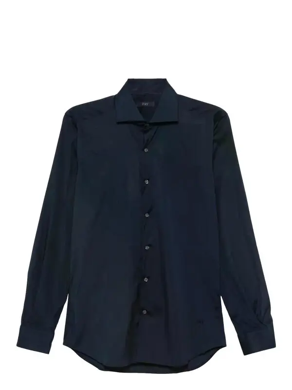 FAY Cutaway-collar Shirt - Blue