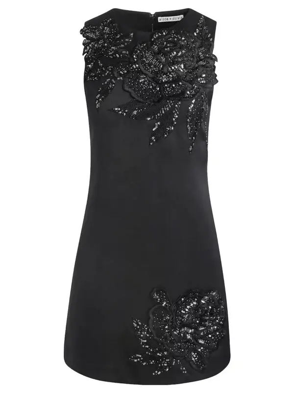 Alice + Olivia Clyde Mini Dress - Black
