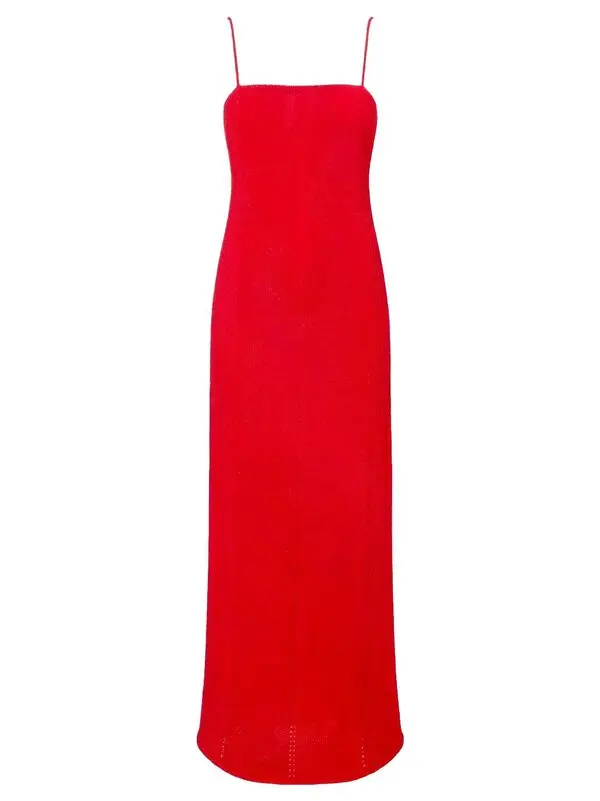 Proenza Schouler Suki Ribbed Knit Dress - Red