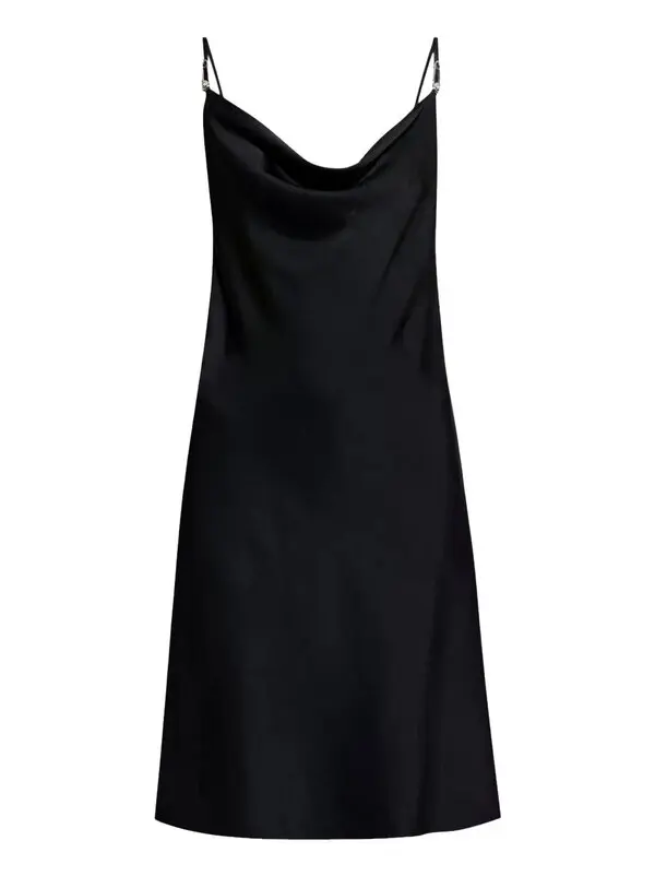 Versace Camisole Dress With Medusa Safety Pin Detail - Black