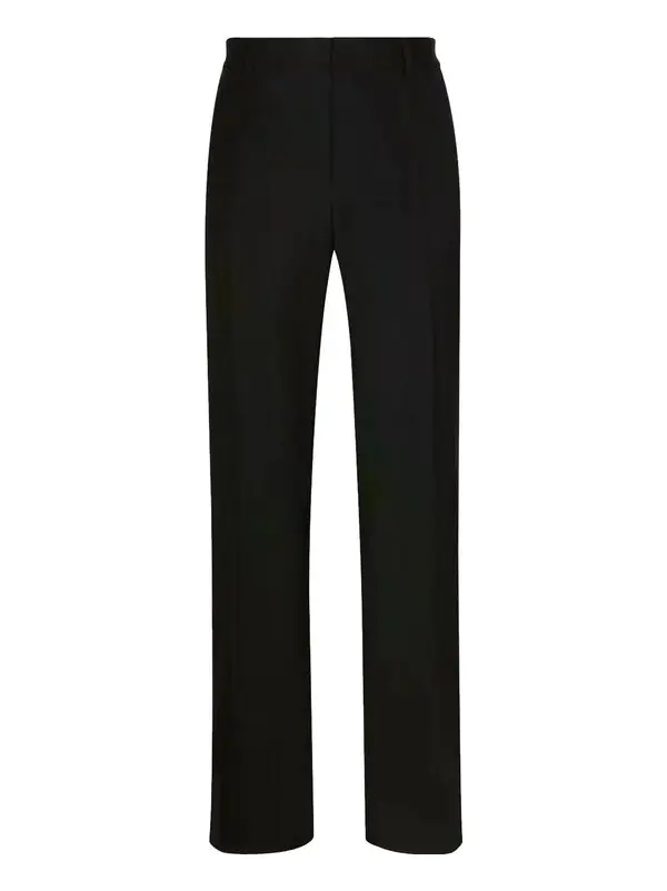 Dolce & Gabbana Straight-leg Wool Trousers - Black