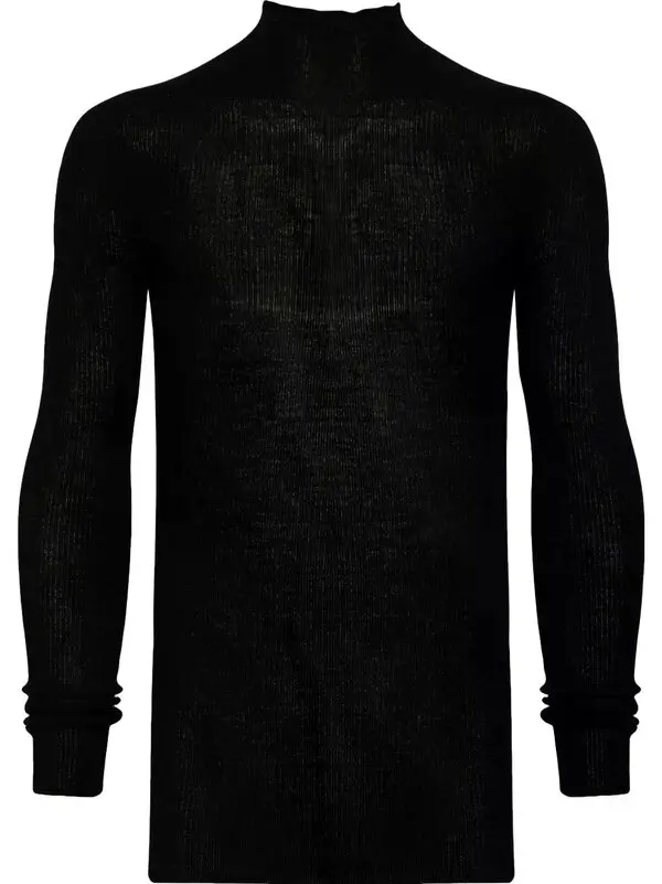 Rick Owens Ribbed-knit Wool Jumper - Black
