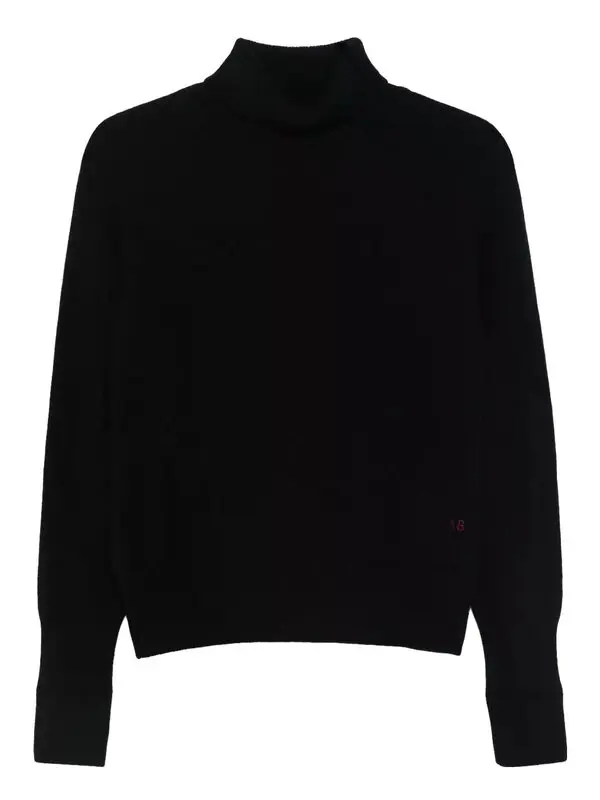 Victoria Beckham Roll-neck Wool Sweater - Black