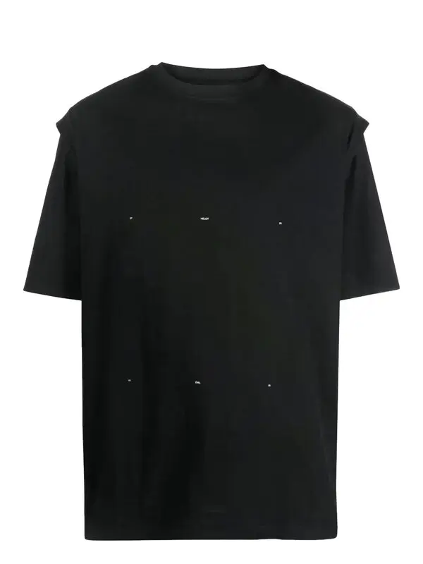 HELIOT EMIL Outline Logo Cotton T-shirt - Black