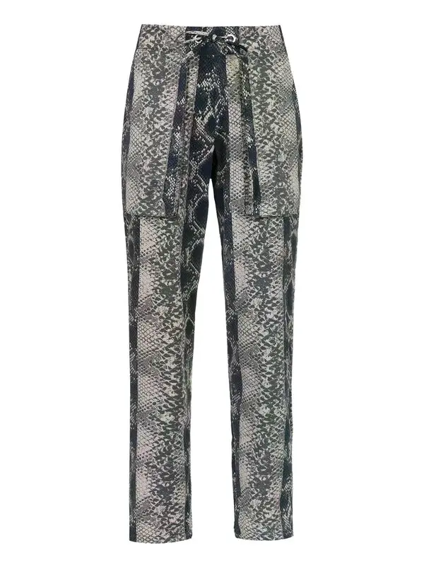 AMIR SLAMA Printed Straight Fit Trousers - Black