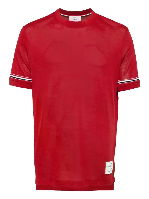 Thom Browne Cotton Stripe T-shirt - Red